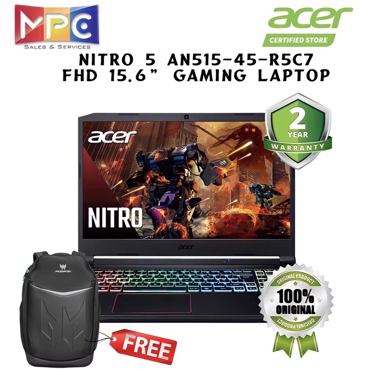 GAMING LAPTOP !! ACER PREDATOR NITRO 5 AN515-45-R5C7 | Shopee Malaysia