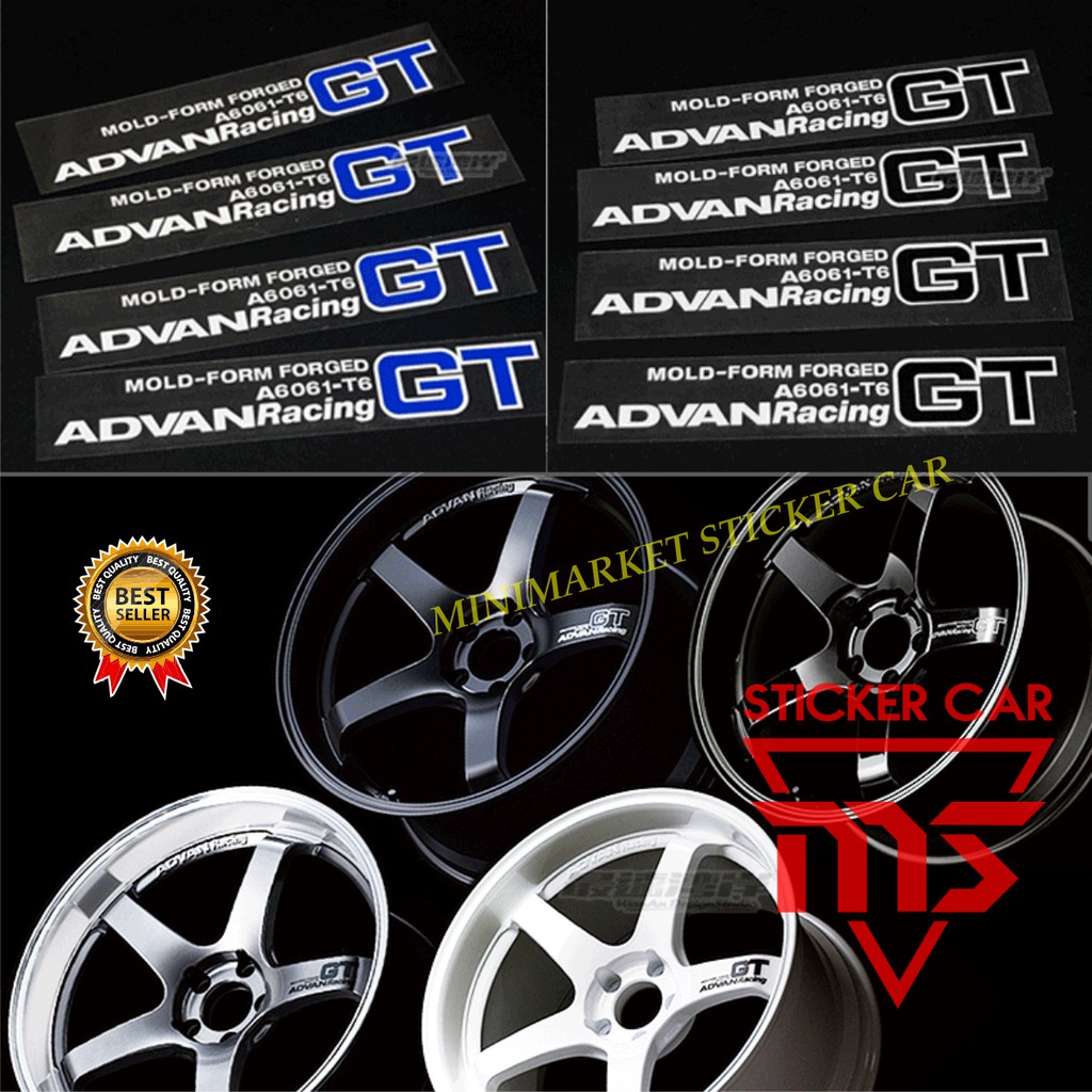 Sticker rim velk advan gt racing mold form forged a6061-t6 4pcs ...