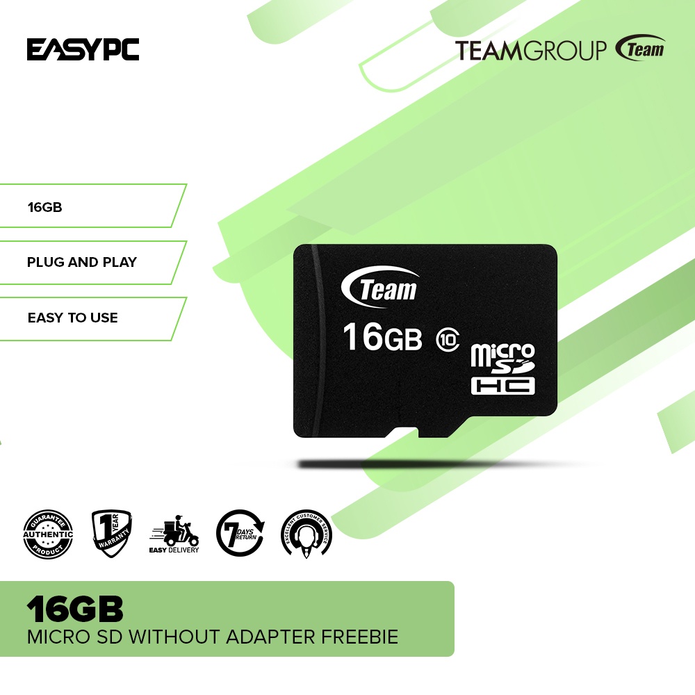 Easy PC | Team Group 16gb Micro SD without adapter Freebie | Shopee ...