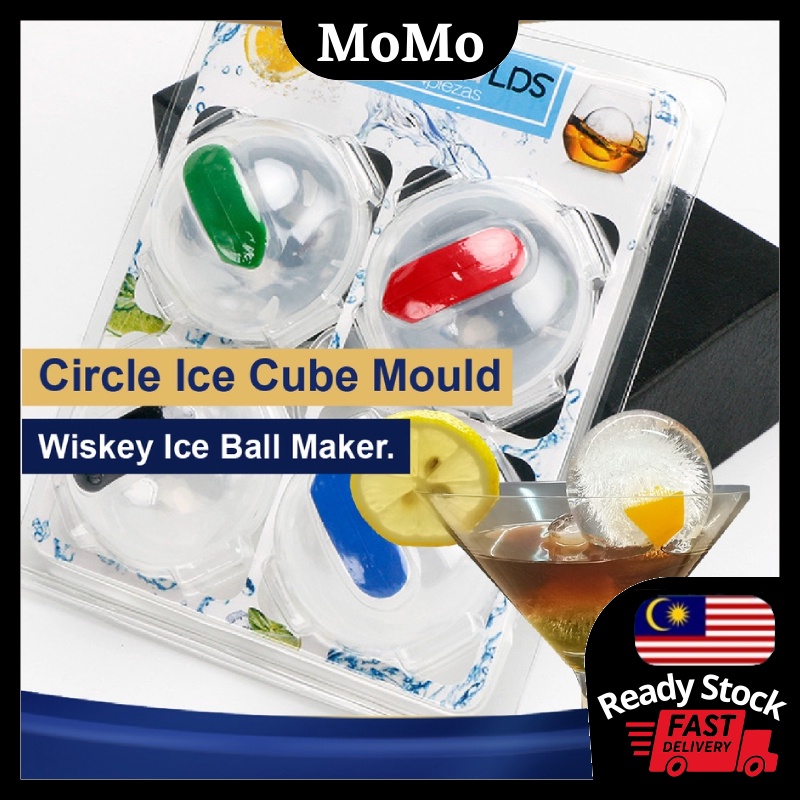 MoMo Silicone Ice Ball Mold Circle Ice Cube Mould Wiskey Ice Ball Maker ...
