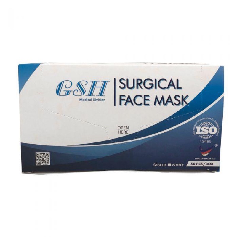 GSH Surgical Mask 3 Ply Disposable Face Mask ( 50’s / Box ) | Shopee ...