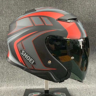 New SHOEI Half Helmet SHOEI J-Cruise II Red Black Half Face Helmet ...