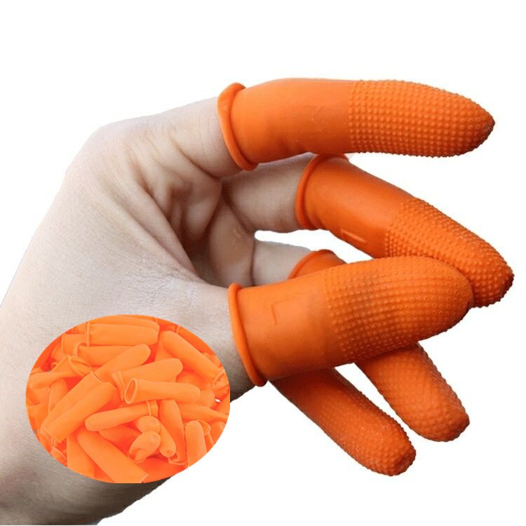 Rubber Antislip Finger-Cot Gloves Waterproof Latex Fingertips ...