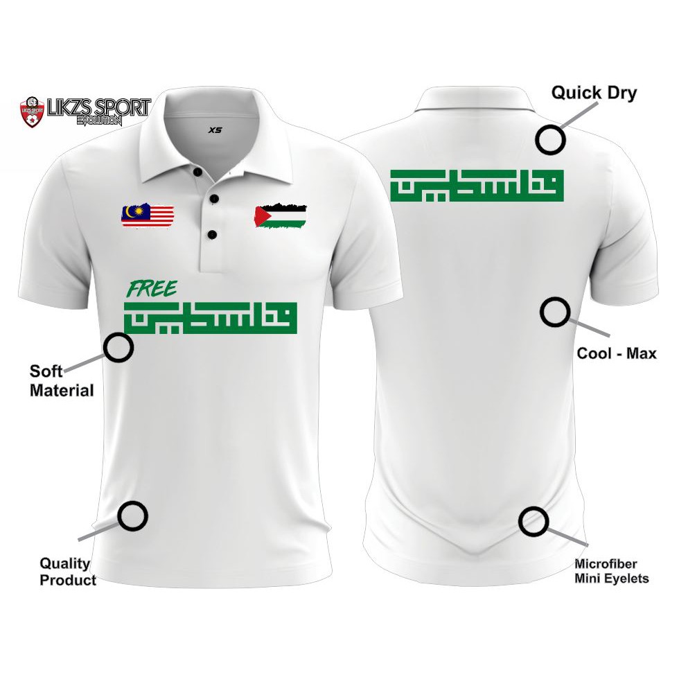 PALESTINE Travel Jersey DX4 | Palestine Supporter | IsrahelKoyak | Baju ...