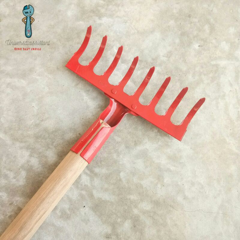 【10 Teeth】Cakar Besi Merah | Cakar Rumput | Steel Garden Rake | Shopee ...