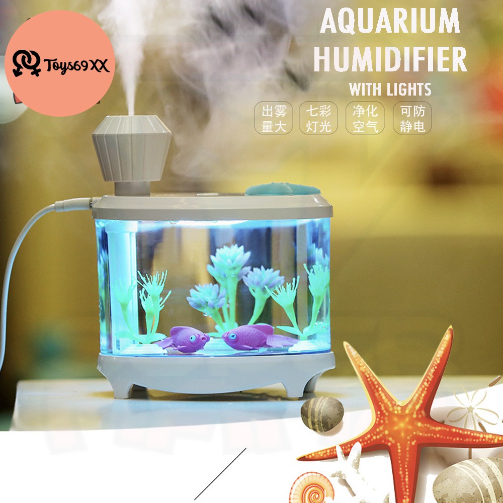 Creative Fish Tank Humidifier Household USB Ultrasonic Air Humidifier ...
