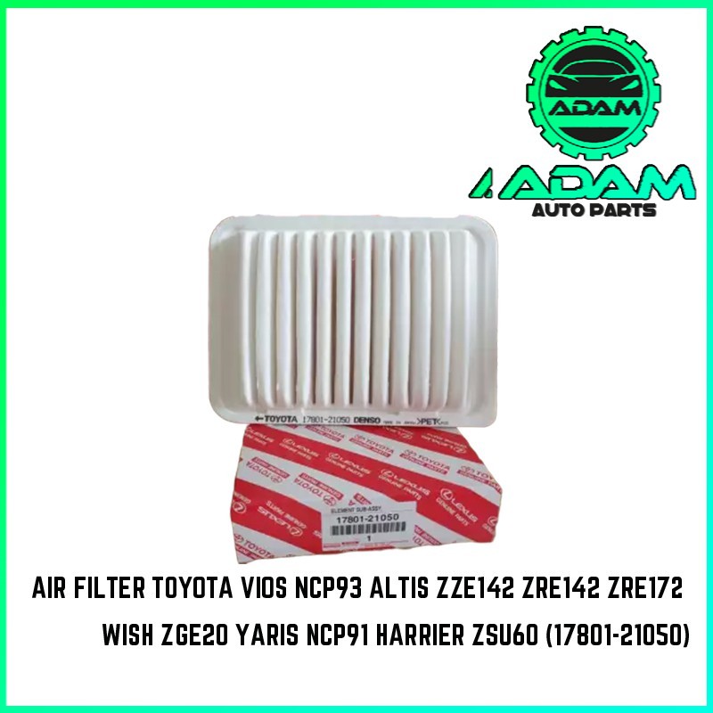 AIR FILTER TOYOTA VIOS NCP93 ALTIS ZZE142 ZRE142 ZRE172 WISH ZGE20 ...