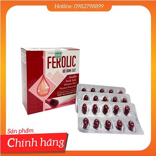 Ferolic - Iron, folic Acid, Vitamin B12 Supplement for Anemia (10 ...