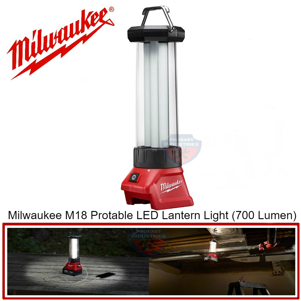 Milwaukee M18 Protable LED Lantern Light m18LL-0 (700 Lumen) (bare tool ...