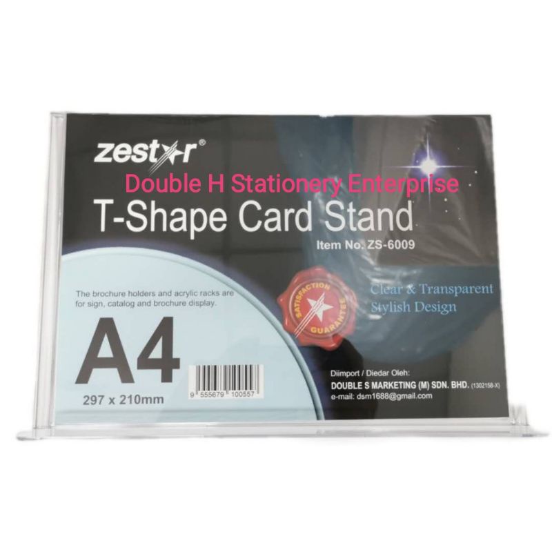ZESTAR Y-Shape Card Stand A4 / T-Shape Card Stand A4 (210mm x 297mm ...