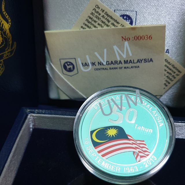 Malaysia 50th Merdeka Anniversary Silver Coin Proof | Shopee Malaysia