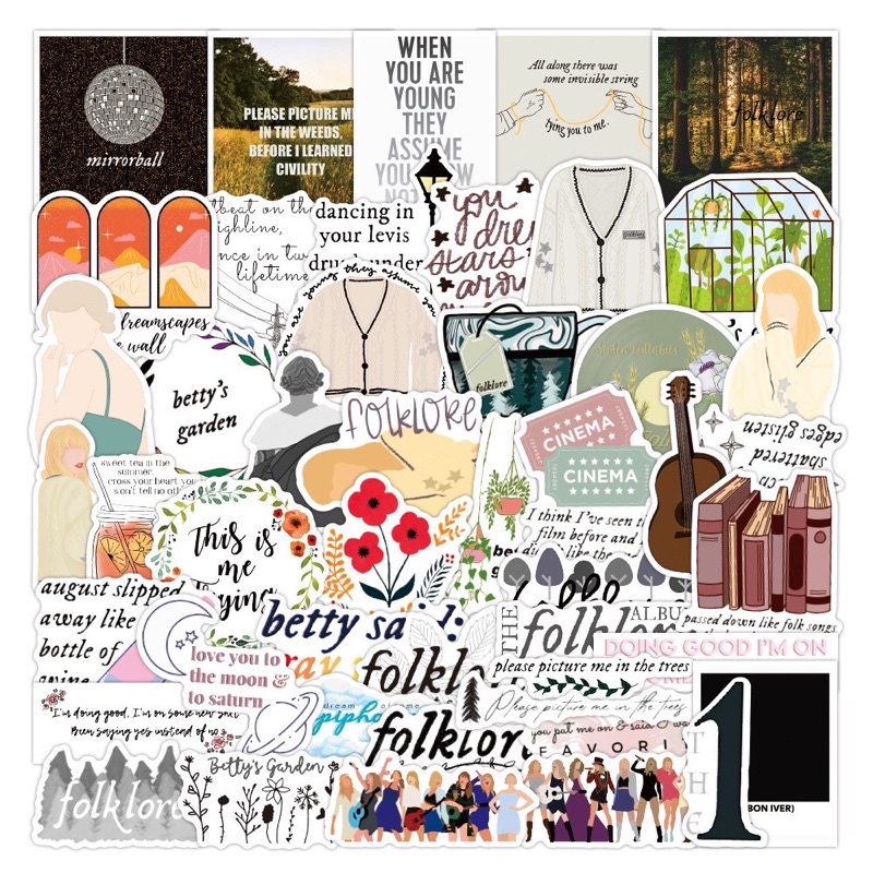 50pcs Betty's Garden Cute Folklore Sticker (A) | Shopee Malaysia