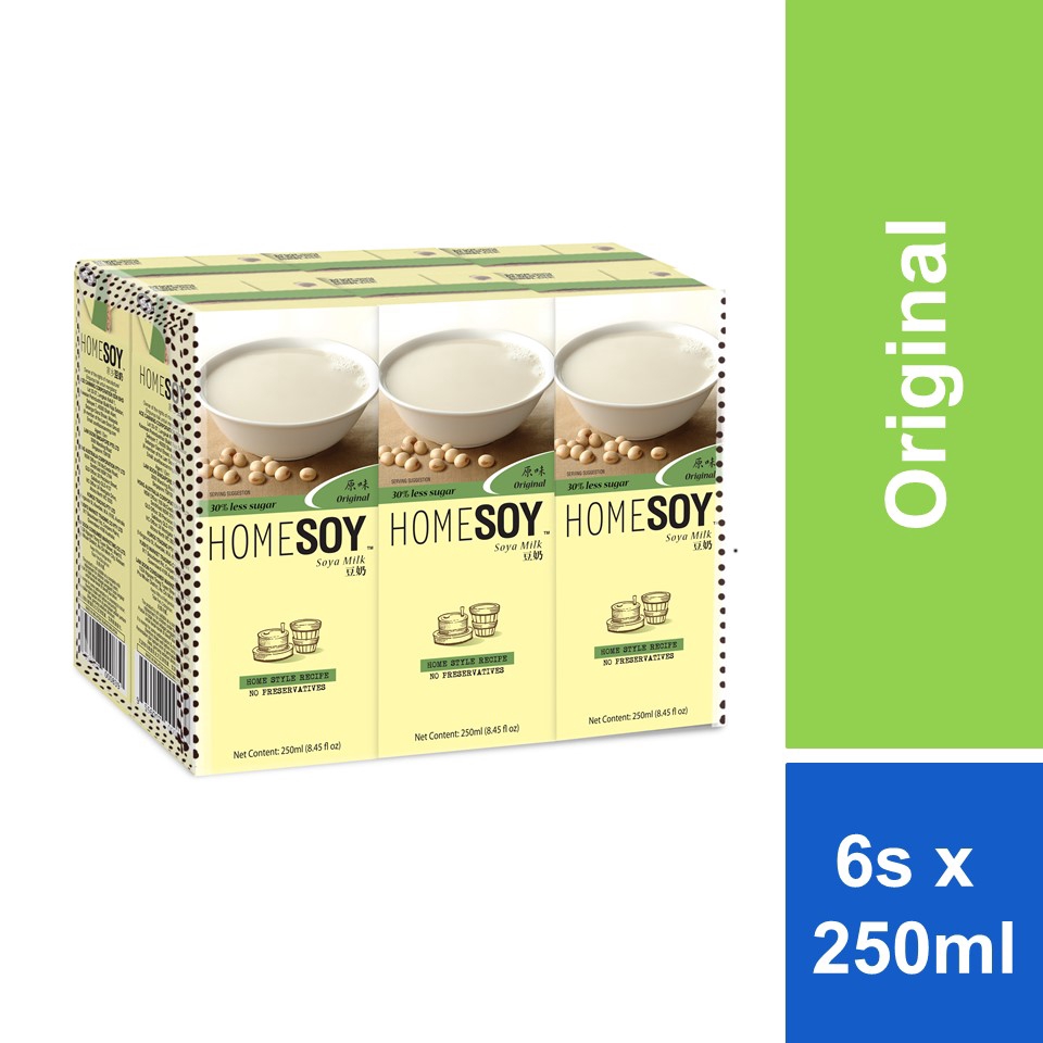 Homesoy Soya Milk Original 250ml x 6s | Shopee Malaysia