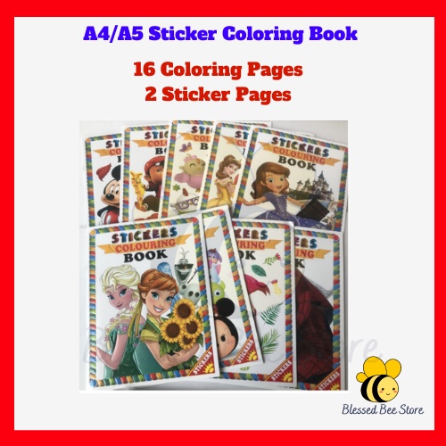 sticker coloring book coloring book for kids coloring sticker Education ...