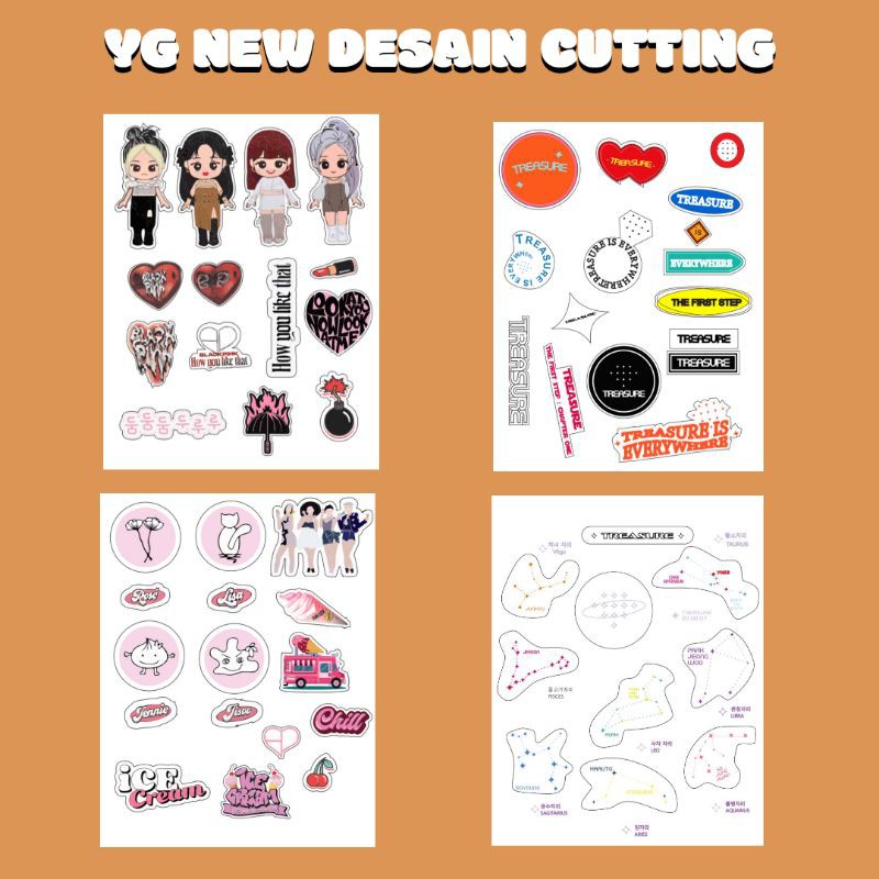 BLACKPINK TREASURE KPOP CUTTING STICKER | STICKER KPOP CUTTING ...