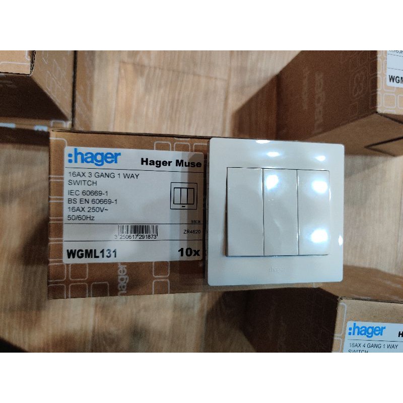 HAGER MUSE ALL TYPE SWITCHES [SIRIM] WGML111, WGML112, WGML121, WGML131 ...
