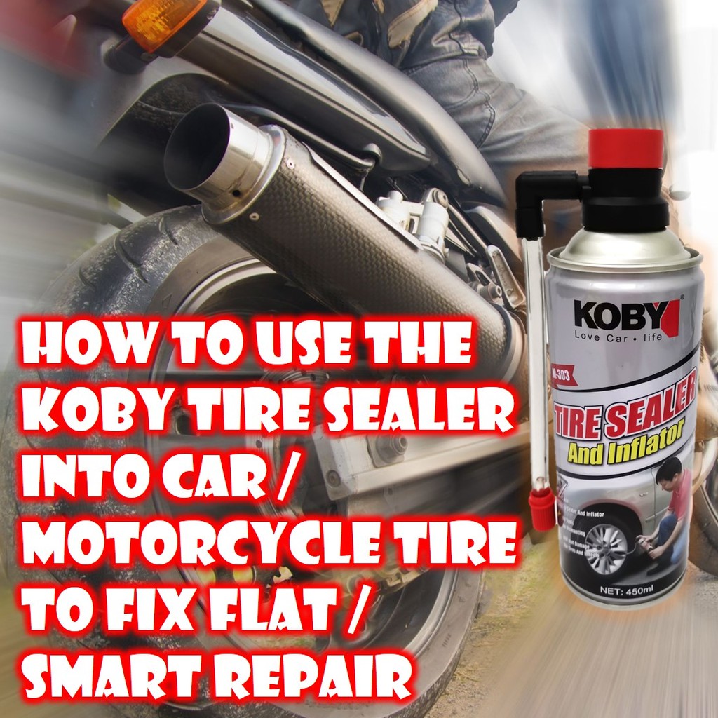 KOBY TIRE SEALER AND INFLATOR (450ML) | Shopee Malaysia