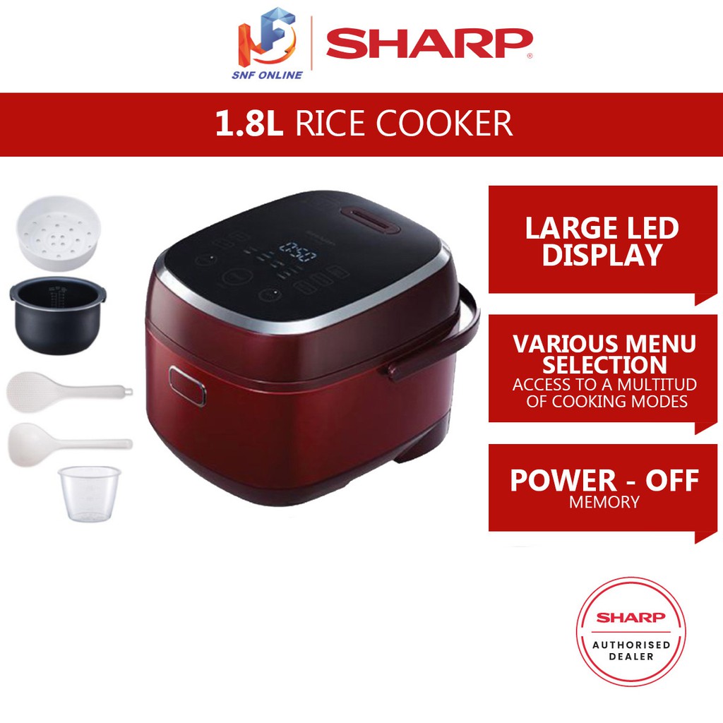 Sharp IH Rice Cooker (1.8 L) KSX188RD KS-X188-RD | Shopee Malaysia