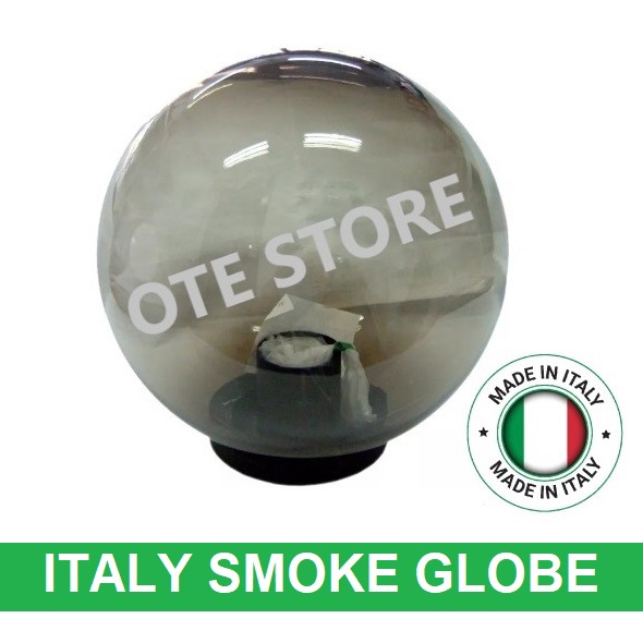 ITALY 12 INCH GLOBE (IP44) (SMOKE / OPAL WHITE) MADE IN ITALY (FOC 1 ...