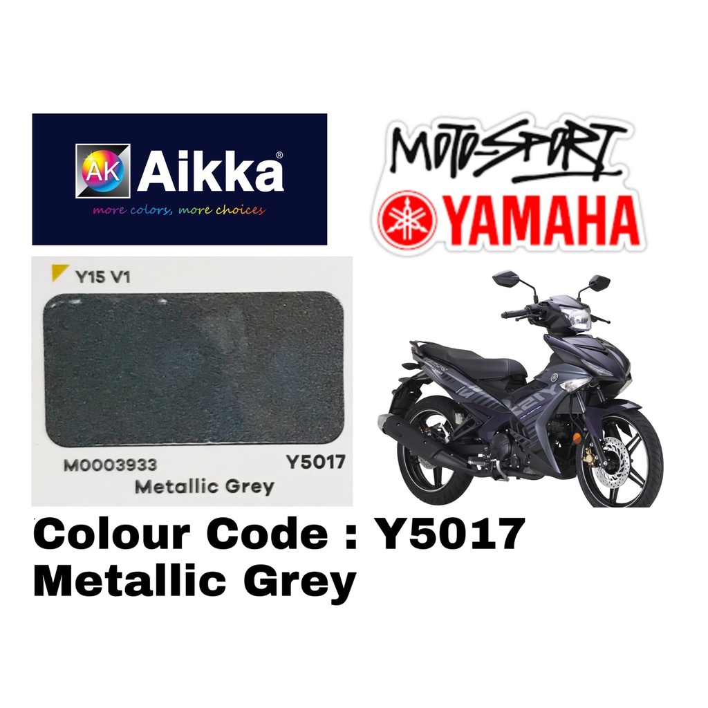 AIKKA PAINT / YAMAHA Y15 V1 Y5017 / METALLIC GREY / 2K MOTORBIKE PAINT ...