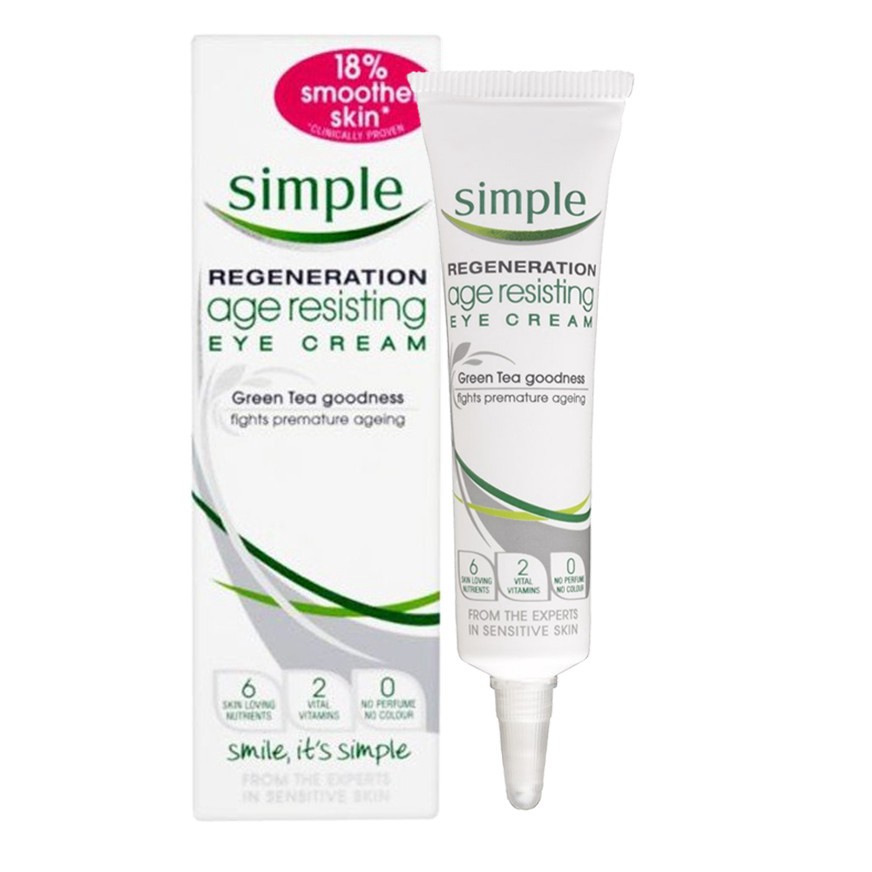 Simple Regeneration Age Resisting Eye Cream 15ml (Box slightly dented ...