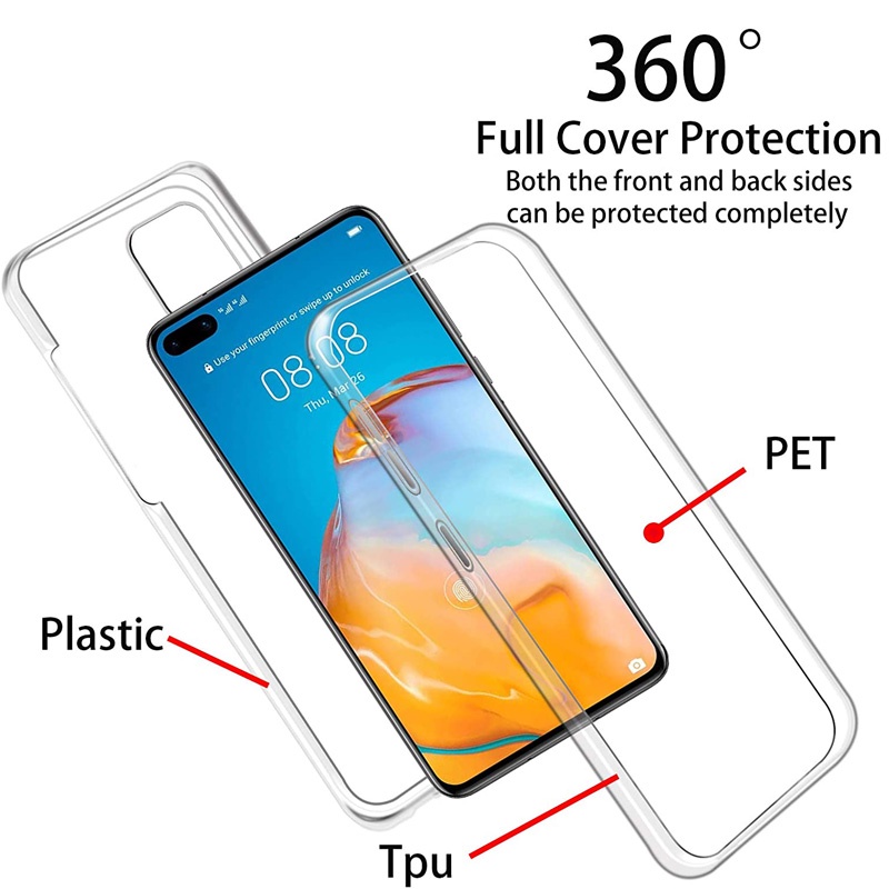 360 Full body Hard PC+Soft Silicone Case for Huawei P Smart Pro / P30 / P30 Lite / P30 Pro / P20 ...