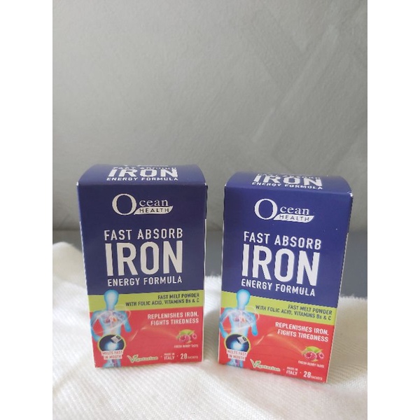 Ocean Health fast Absorb Iron Energy Formula (28 Sachets - fast melted ...