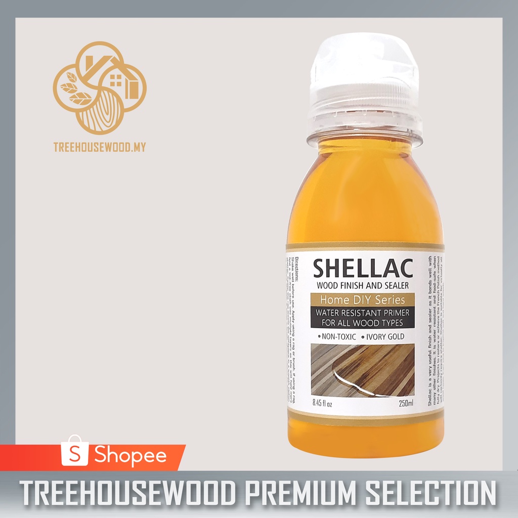 Shellac Ivory Gold Natural Wood Finish - 250 mL | Shopee Malaysia