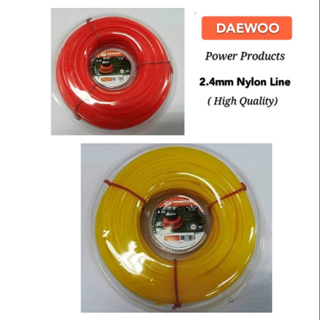 Tali Mesin Rumput /Nylon Line 1 LB x 2.4mm (Red/yellow) | Shopee Malaysia