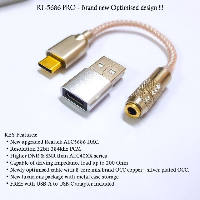 Hillaudio 32-bit Realtek DAC USB-C Audio Dongle | Shopee Malaysia