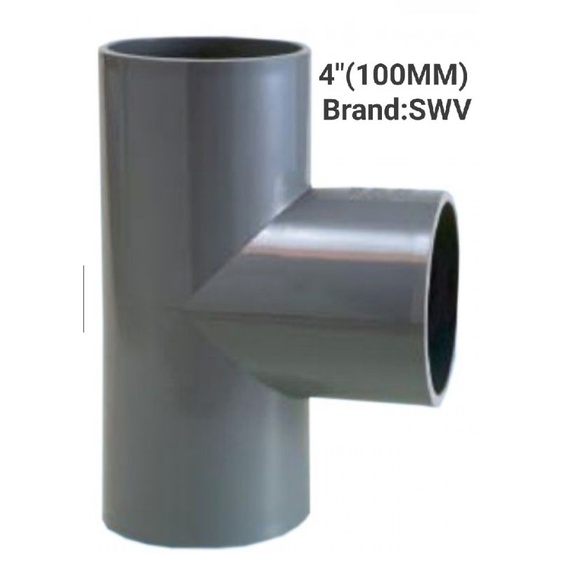 4inch/100MM PVC Equal Tee(Grey) | Shopee Malaysia