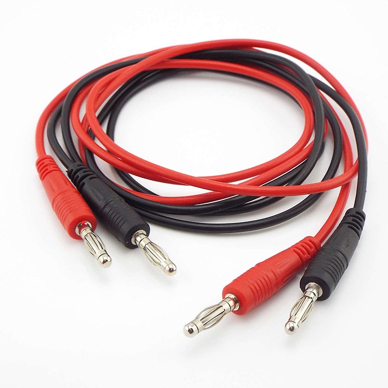 Dual End Test Lead 4mm Banana Plug to Banana Plug Cord for Multimeter ...