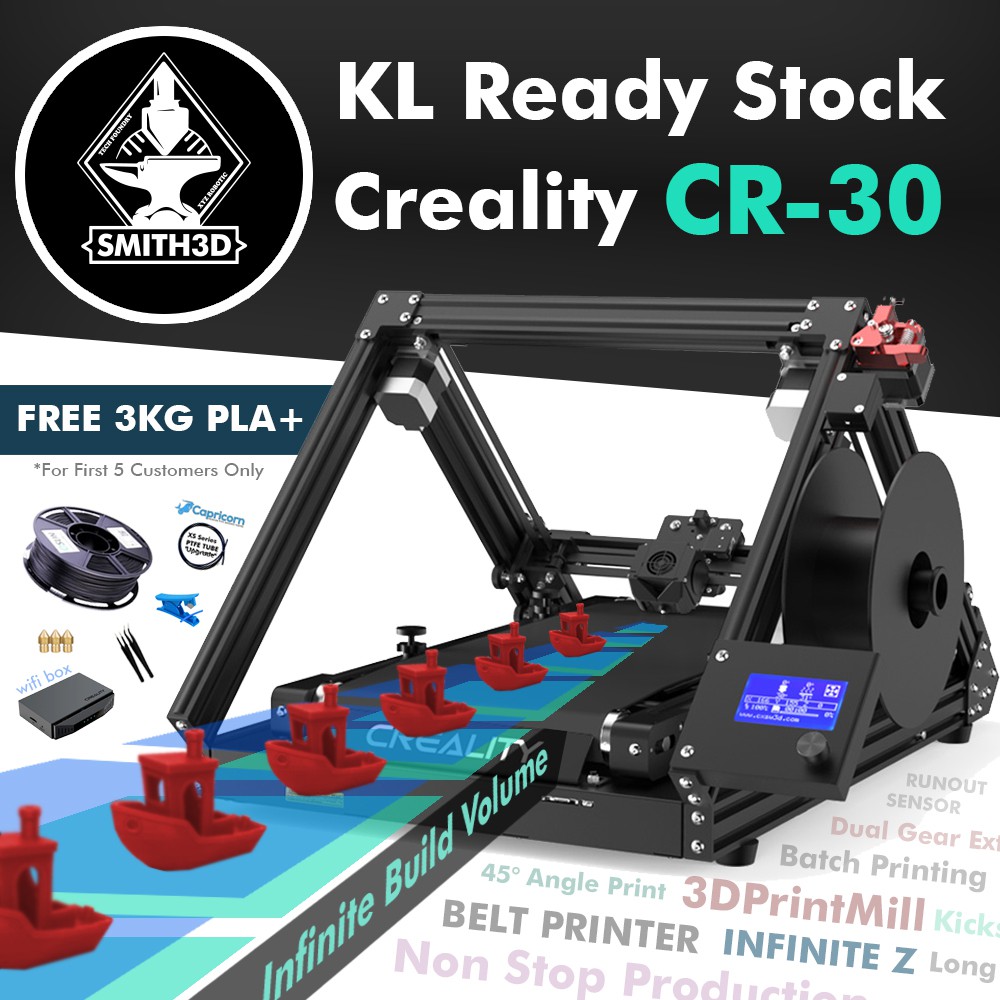 Creality CR-30 3DPrintMill Belt 3D Printer [Ready Stock] Infinite Z ...