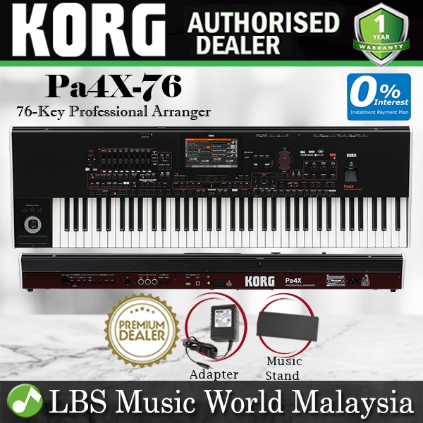 Korg Pa4X-76 76 Keys Professional Arranger Keyboard Semi Weighted ...