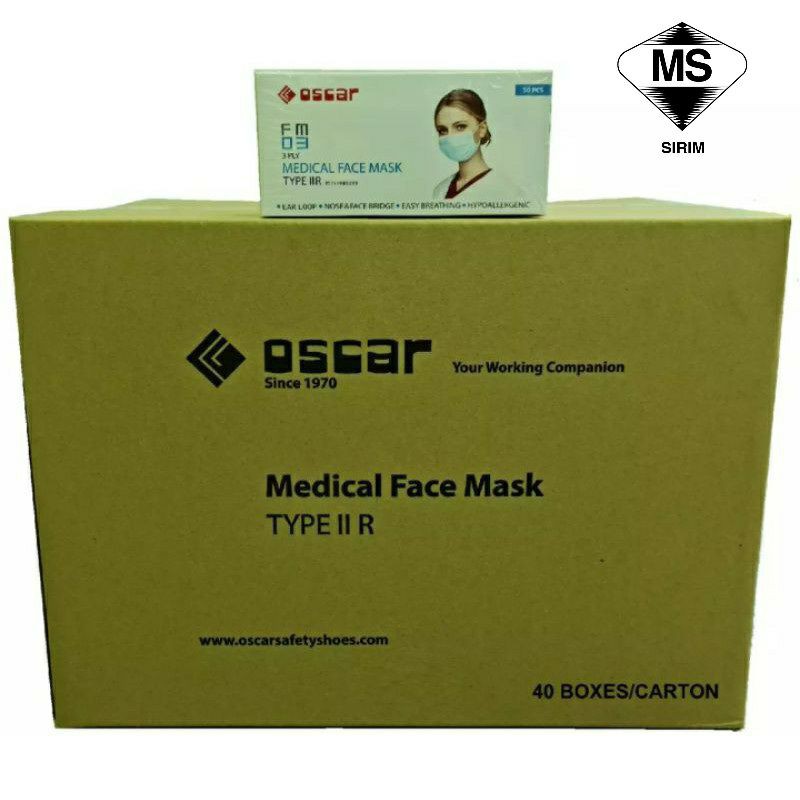 Oscar Premium Medical Face Mask (20 Boxes / Carton) Approved and Tested ...