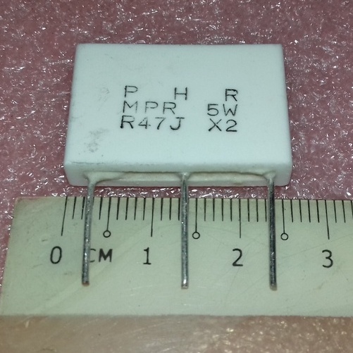 5W 0.1R/0.22R/0.27R/0.33R/0.47R 3PIN MPR R1J X2/MPR R22J X2/MPR R33J X2/MPR R47J X2/ 5W RESISTOR ...