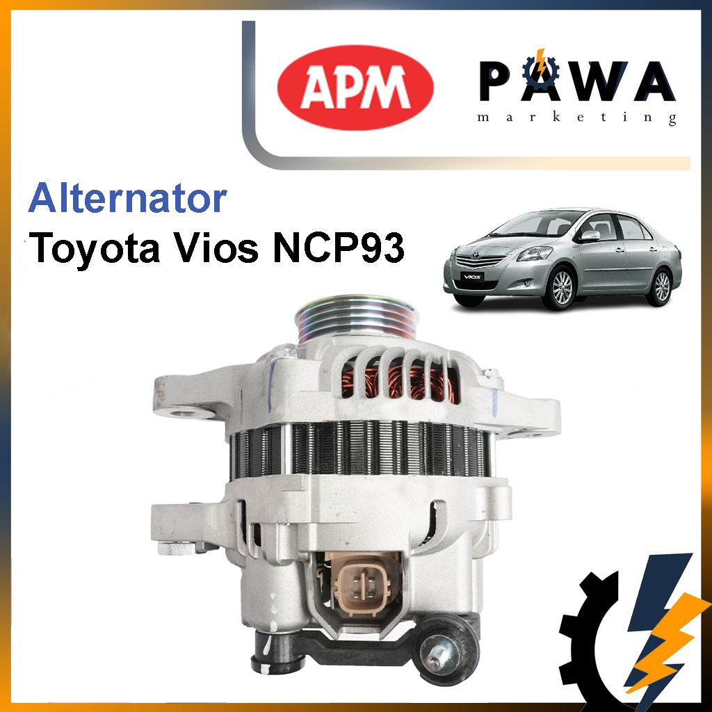 APM 100% Authentic Toyota Vios NCP93 Alternator 4pin socket 90Amp ...