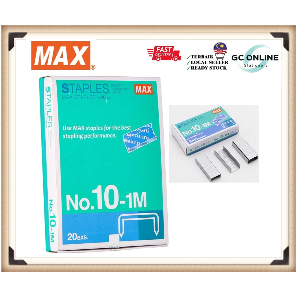 Max Staples No.10-1M / Dawai Kokot / Ubat Staples (20boxes) | Shopee ...
