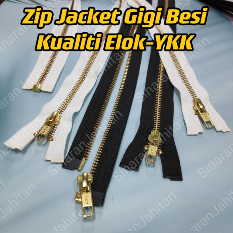 YKK Zip Gigi Besi Jaket Jacket Metal Zipper Open End Zipper | Shopee ...