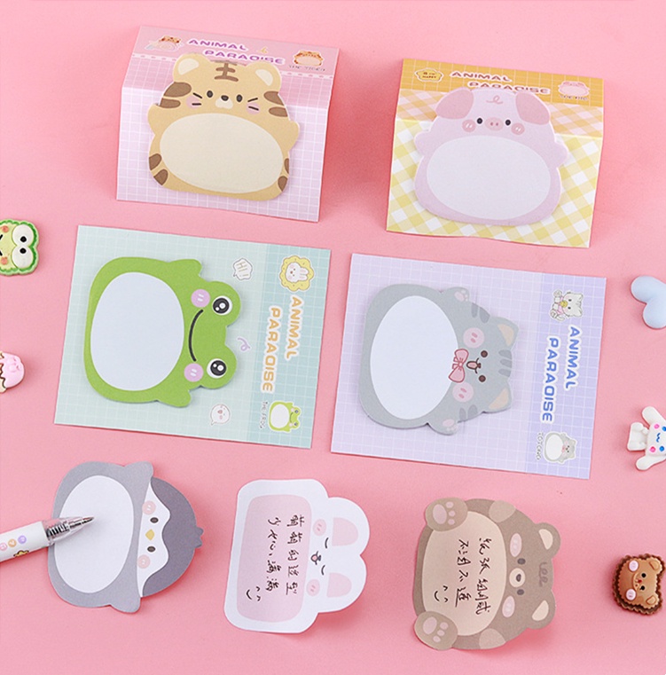 Creative Cute Cartoon Animal Paradise Standing Sticky Notes School ...