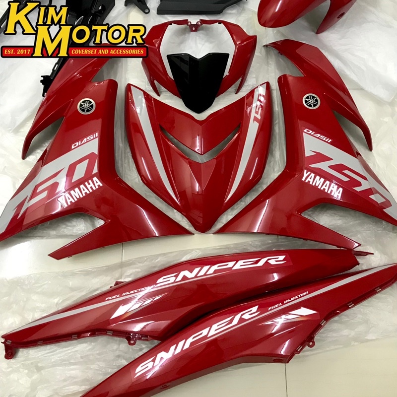 COVERSET Y15 V1 V2 ORIGINAL VELOZI SNIPER GP MERAH RED SUN STICKER ...