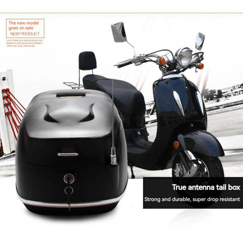 Motorcycle tail box universal large-capacity retro tail box with ...