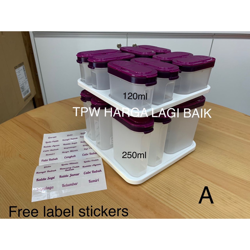 Tupperware Spice To Go Set / Bekas Rempah Ratus / Food Storage | Shopee ...
