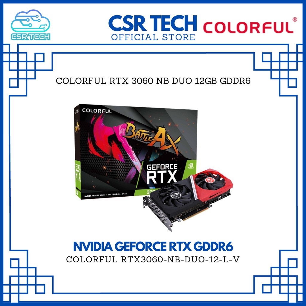 Colorful RTX 3060 NB DUO 12GB GDDR6 GPU Graphic Cards (RTX3060-NBDUO ...