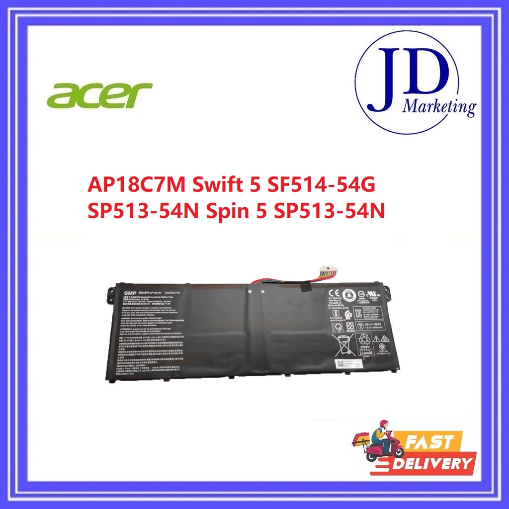 Original ACER AP18C7M Swift 3 SF313-52 52T SF313-52G 53 Swift 5 SF514-54GT SF514-54T 55T Spin 5 ...