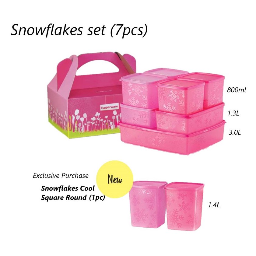 Tupperware Gift Set Snowflakes Set (7pcs) | Shopee Malaysia
