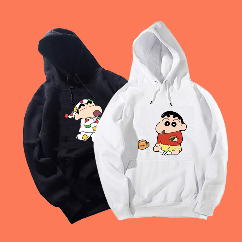 Anime Crayon Shin-Chan Hooded Sweater Anime Peripheral Plus Fleece ...