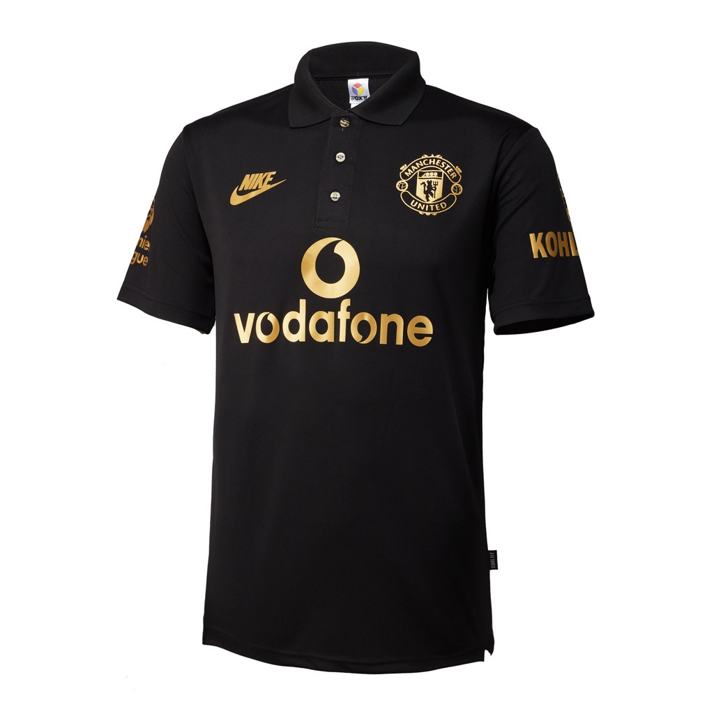 Vodafone Polo Black Gold Logo | Shopee Malaysia