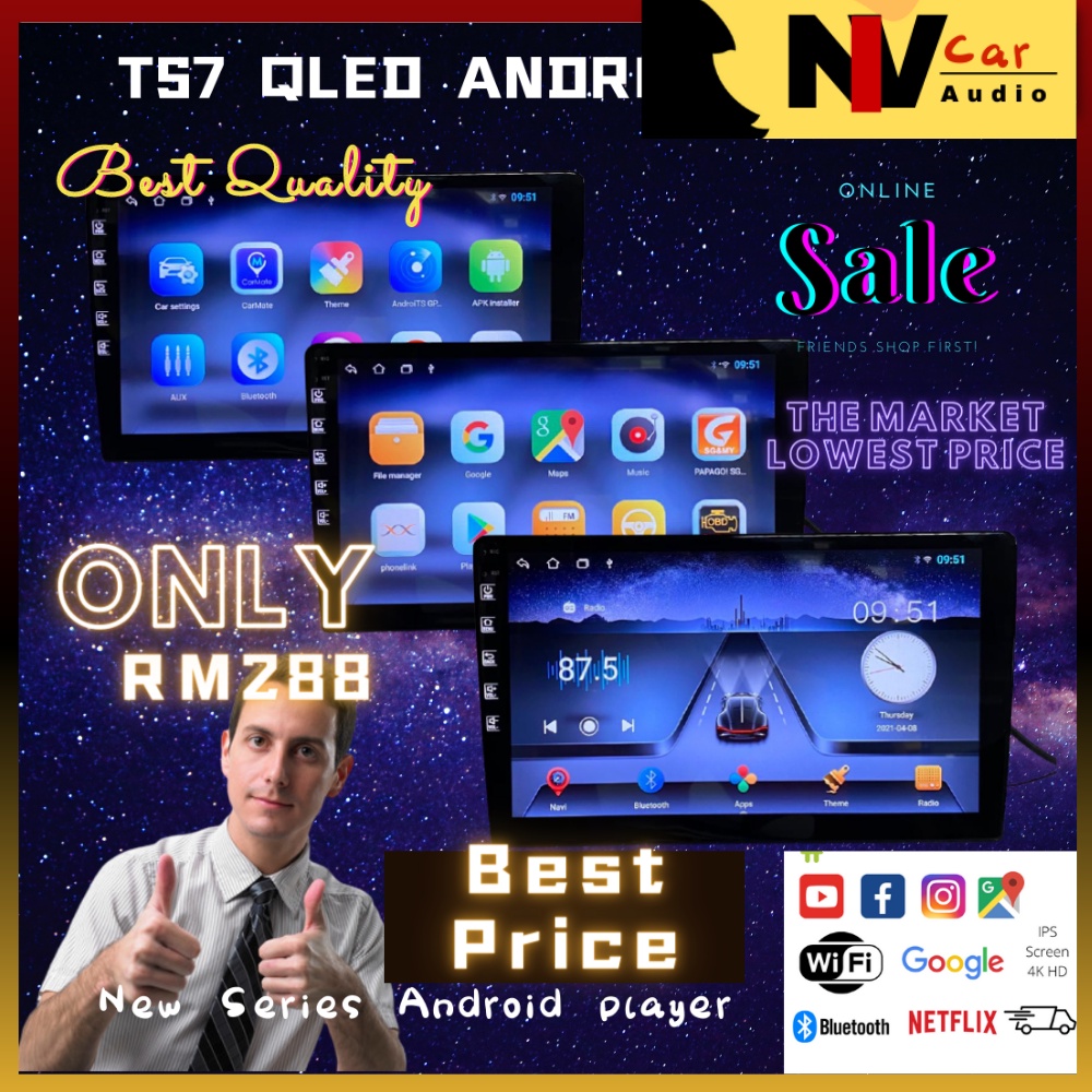 TS7 Android Car Player Android 11/ AHD / Video Movie BESTER / 15 Bands ...