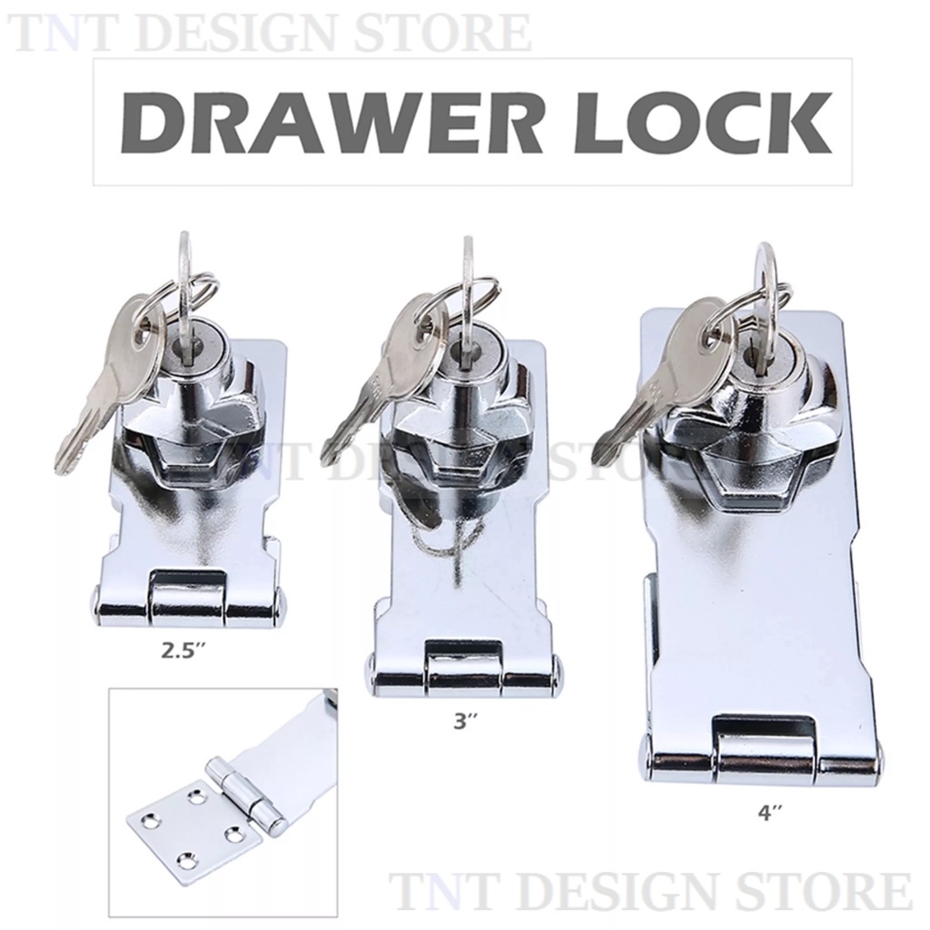 Keyed Hasp Lock Twist Knob Keyed Locking Hasp, Lock Cylinder Hasp ...